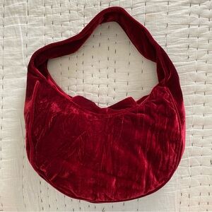 Victoria's Secret | Bags | Victorias Secret Wine Red Velvet Hobo ...